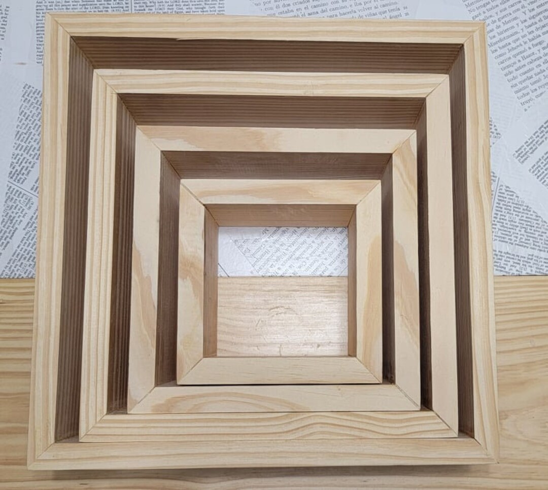 Set of 4 Floating Square Shelves Shape Shelves Floating - Etsy