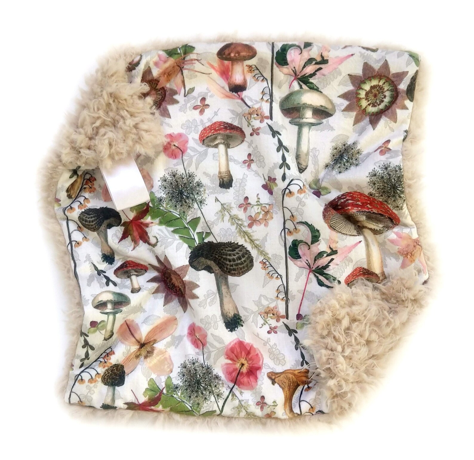 Lovey Blanket Mushroom Garden Minky Lovey for Babies Lovie - Etsy