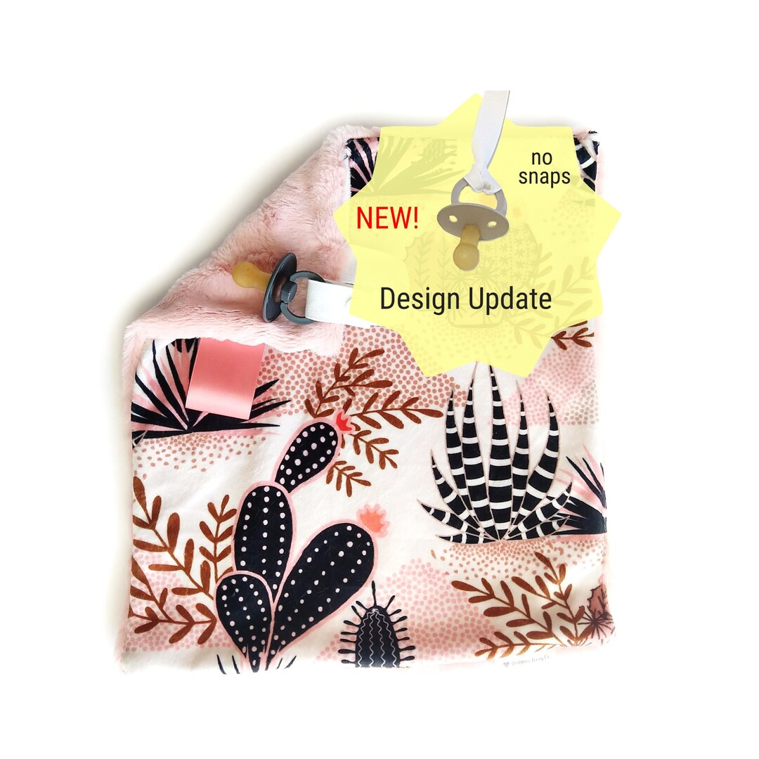 Cactus Pacifier Blanket, Desert Southwest Lovey, Pacifier Loop - Etsy