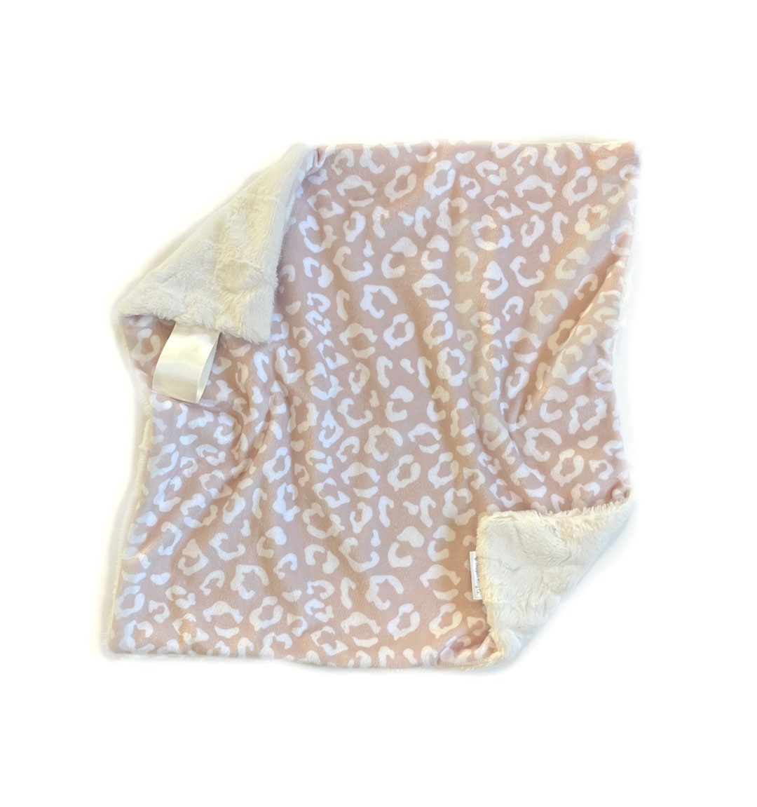 Blush Leopard Lovey Blanket, Minky Lovey for Babies, Security Blanket ...