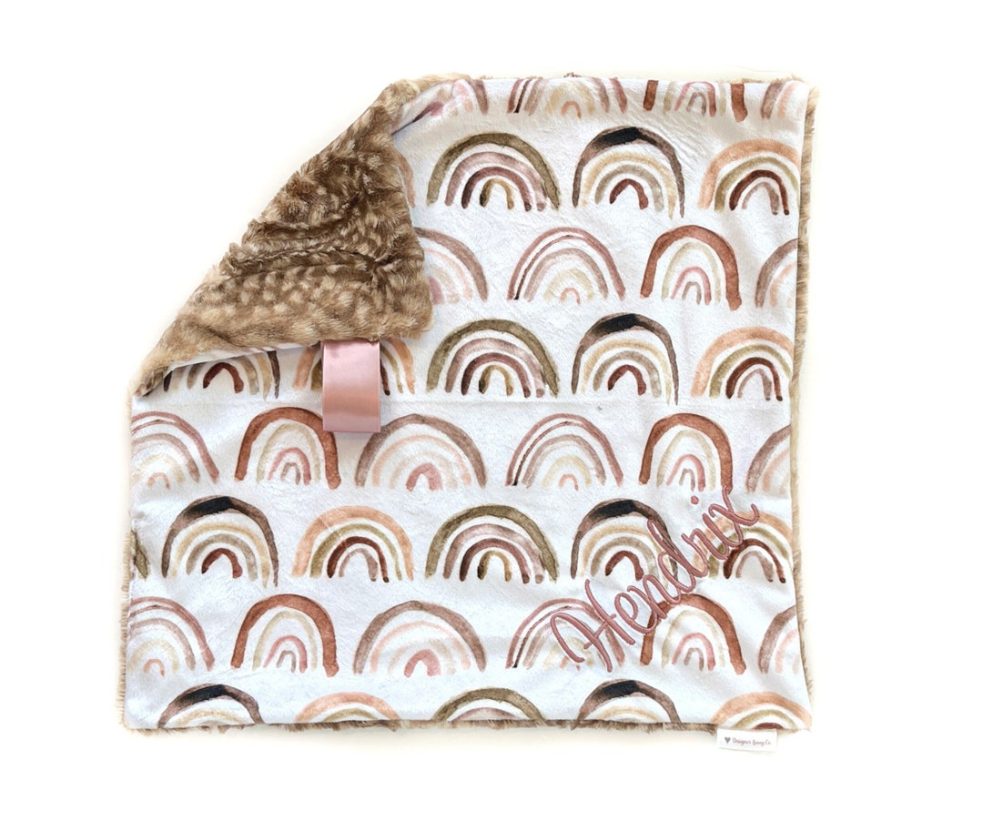 Lovey for Babies. Baby Lovies, Earth Tone Rainbow Baby Blanket, Minky ...