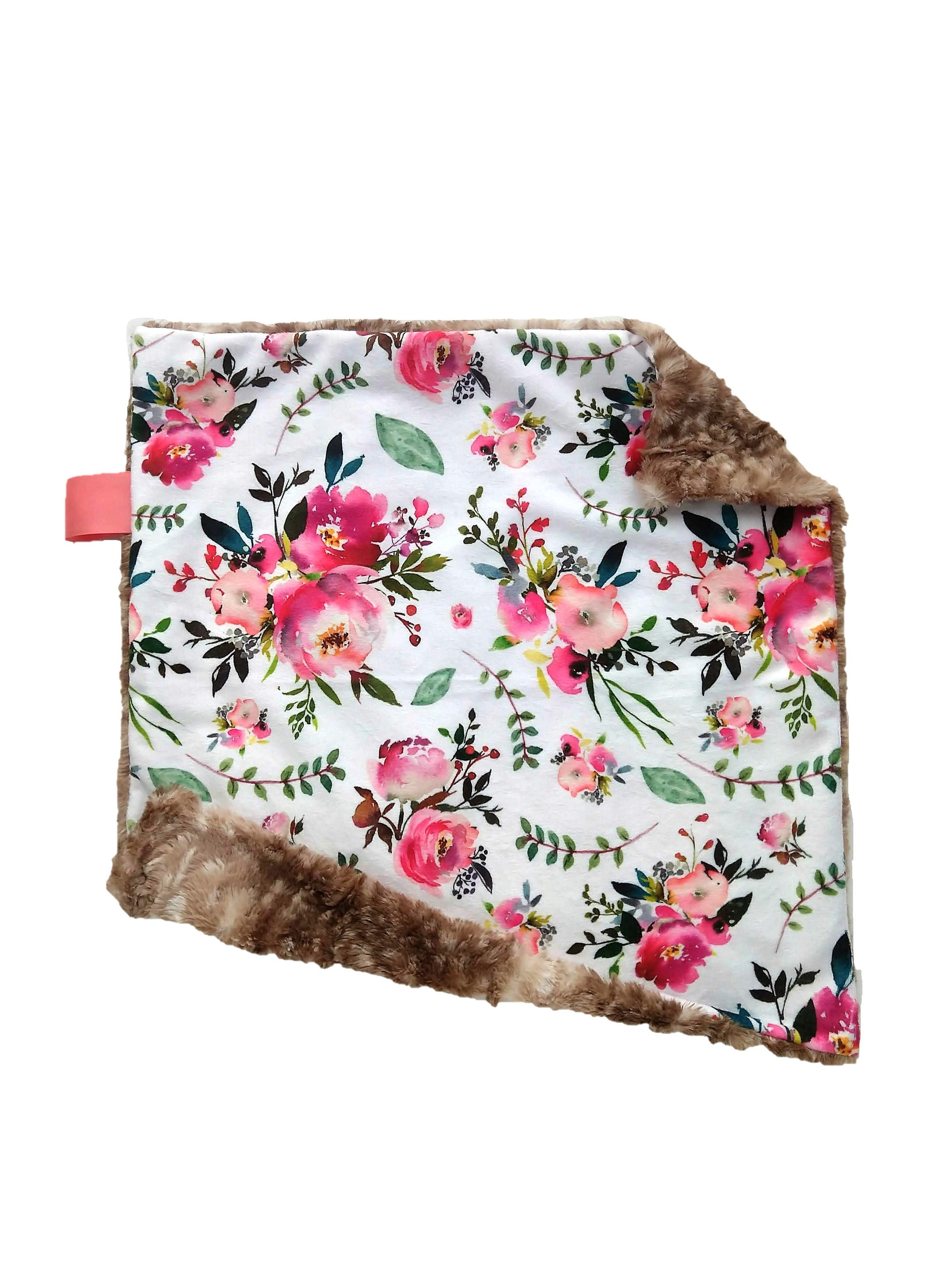 Lovey Blanket Boho Floral Lovey for Babies Minky Baby Lovie | Etsy