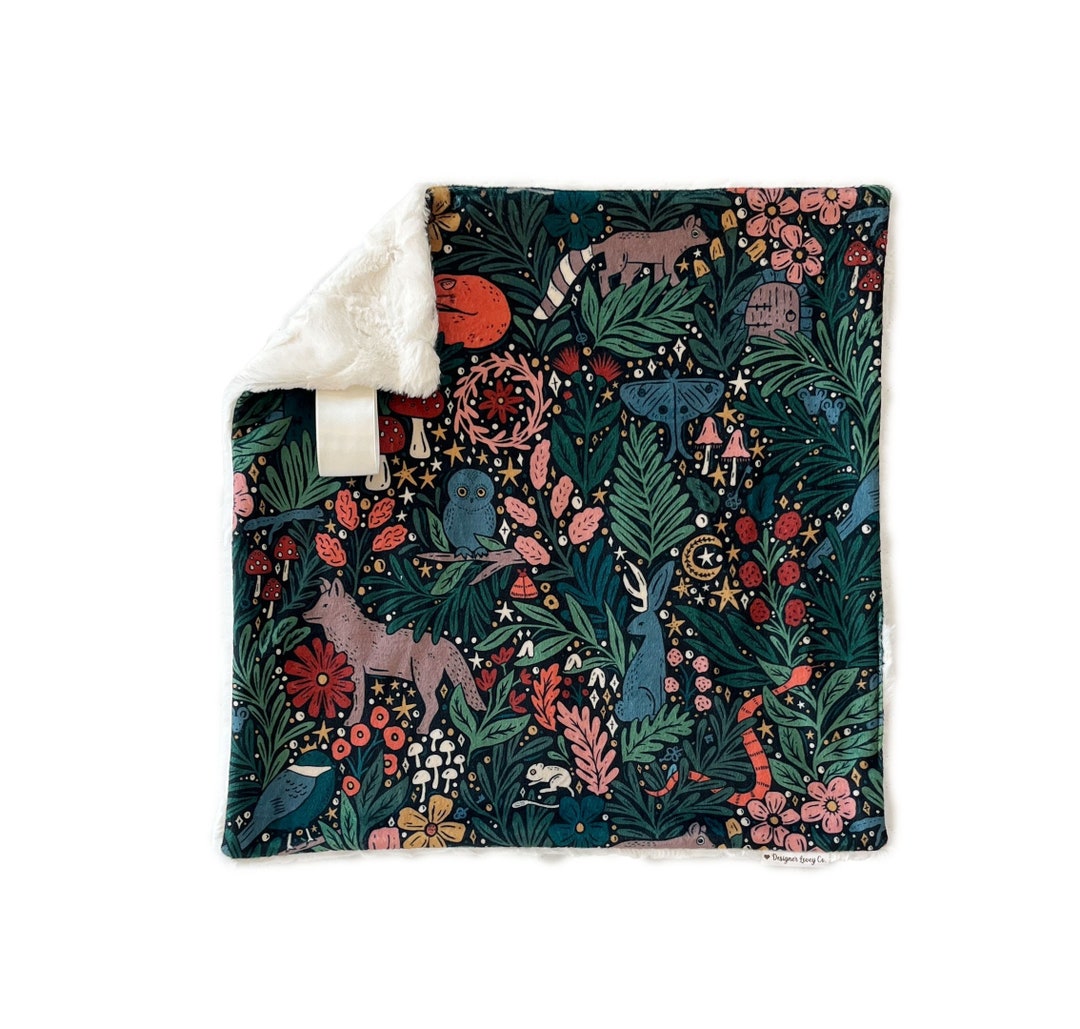 Enchanted Forest Lovey Blanket, Lovey for Babies, Minky Lovey Blanket ...