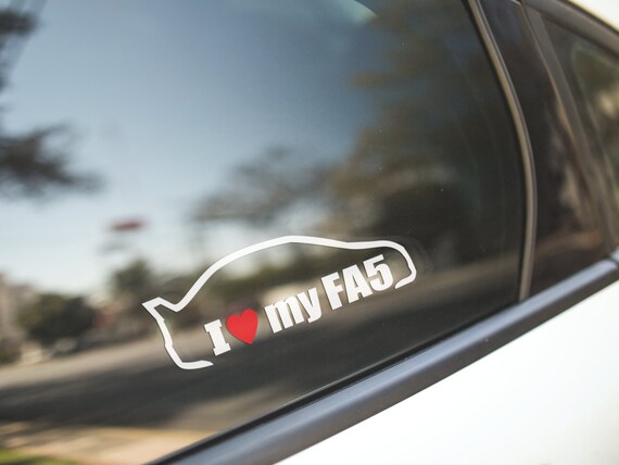 FA5 Car Silhouette Car Decal JDM Stickers | Etsy