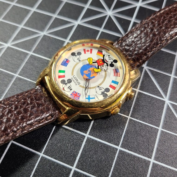 Rare Collectible Mickey Musical Flag Wrist Watch - Gem