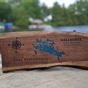 Lake Sign Lake Wall Art Completely Customizable Any Lake - Etsy