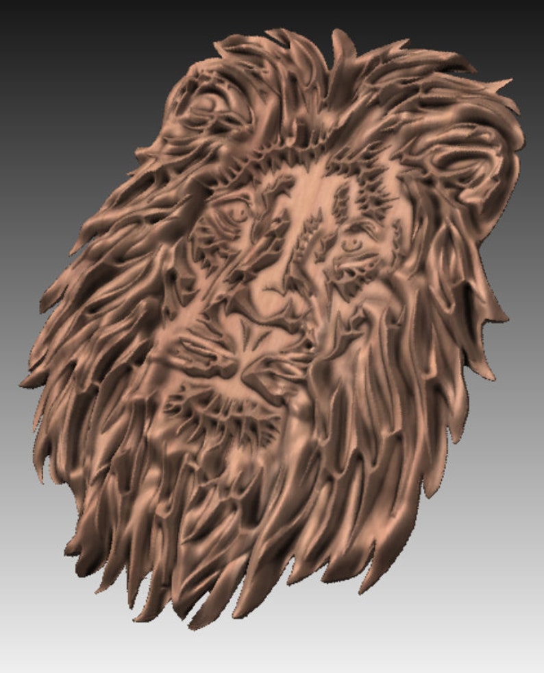 Lion Stl File, 3d Cutting File, Lion Cutting File, 3d Lion, 3d ...
