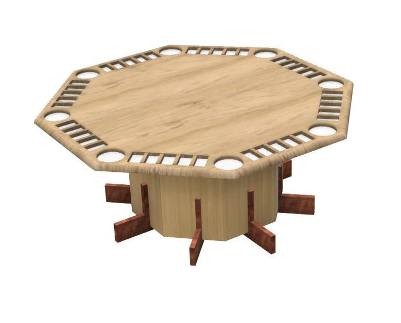 Poker Table Dxf File, Dxf Poker Table, Dxf Table Cnc Cutting Files for ...