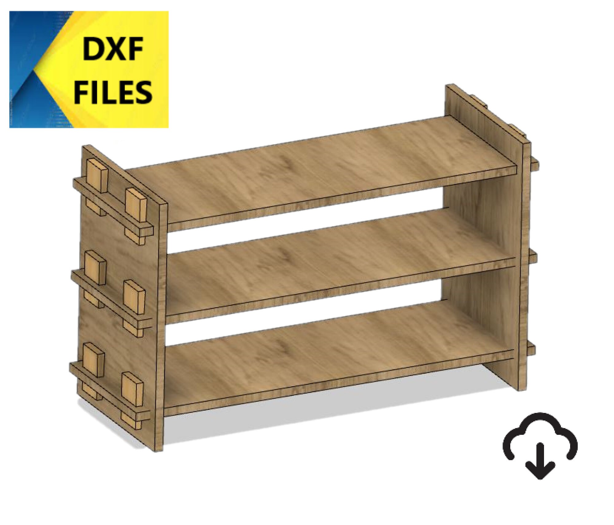 Plywood Bench Dxf File, Cnc Dxf Bench File, Display Rack Dxf File, 3ft ...
