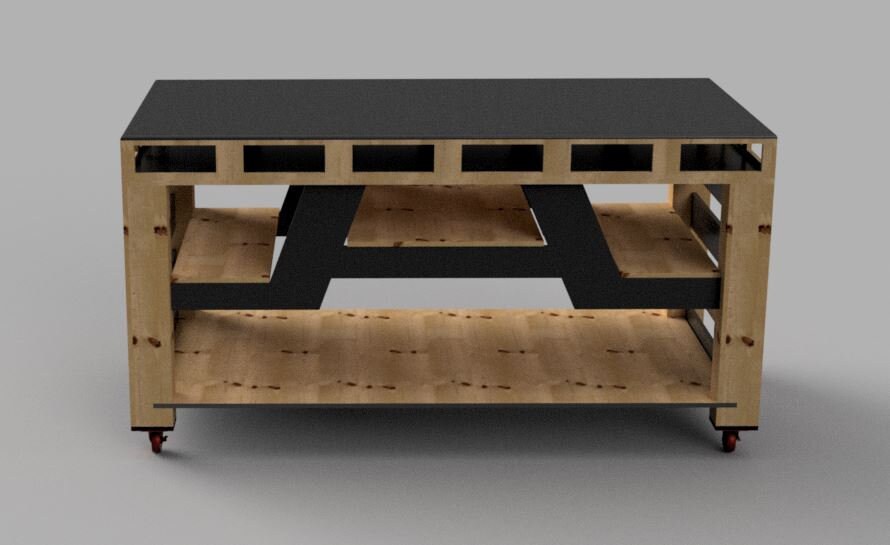 Shop Work Table Dxf Files, Cnc Dxf Shop File for Workbench, Rolling ...