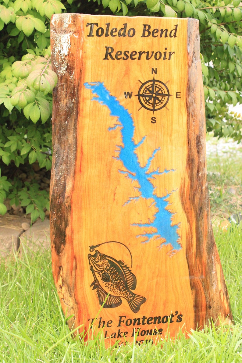 Lakehouse Signs Home Decor, Custom Lake Sign, Lived Edge Lake Sign ...