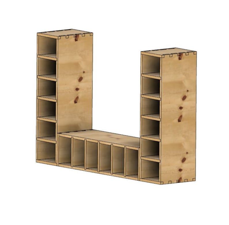 Cnc Dxf File, Dxf File Shoe Locker, Cnc Furniture Cut Files, Book Shelf ...