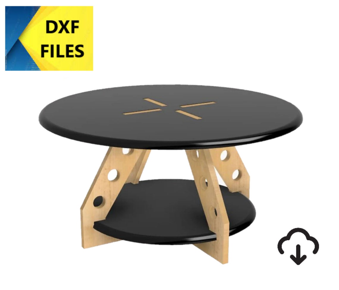 Dxf File Furniture Coffee Table Stand Foot Stool Dxf File - Etsy