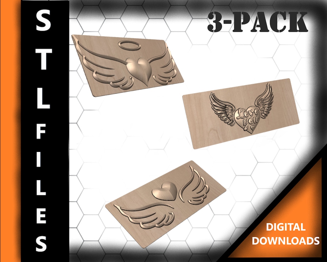 Heart STL Files for CNC Engraving, 3D Files for Carving on CNC Machine ...