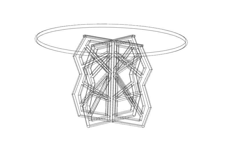 Coffee Table Dxf File Table Cnc Cut File Stand Foot Stool - Etsy