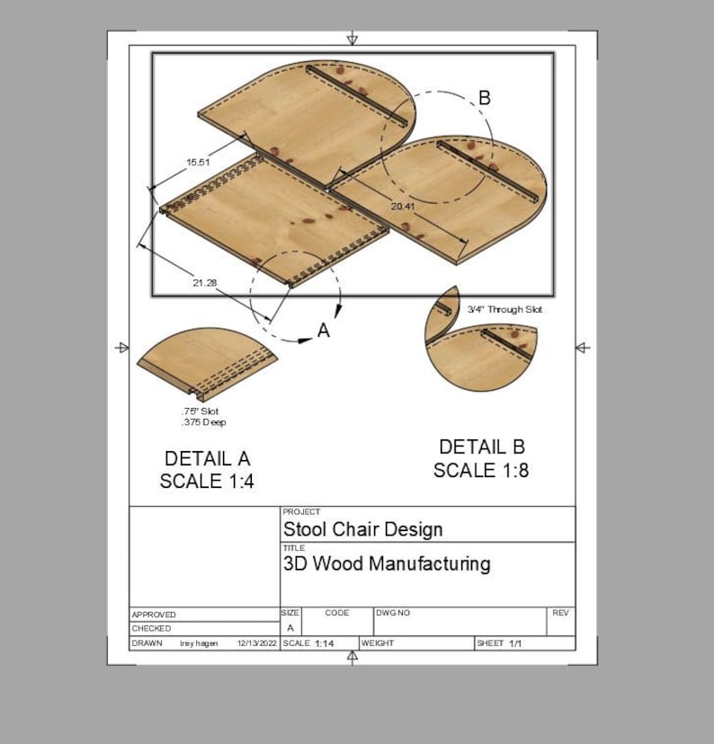 Stool Laser Cut File, Cnc Dxf Stool File, Digital Download Cnc File ...