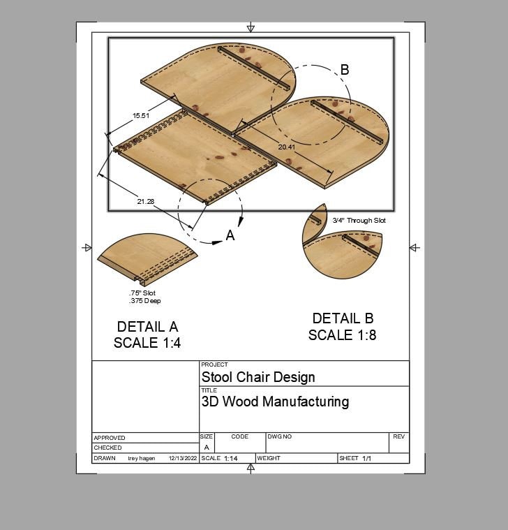 Stool Laser Cut File Cnc Dxf Stool File Digital Download Cnc - Etsy