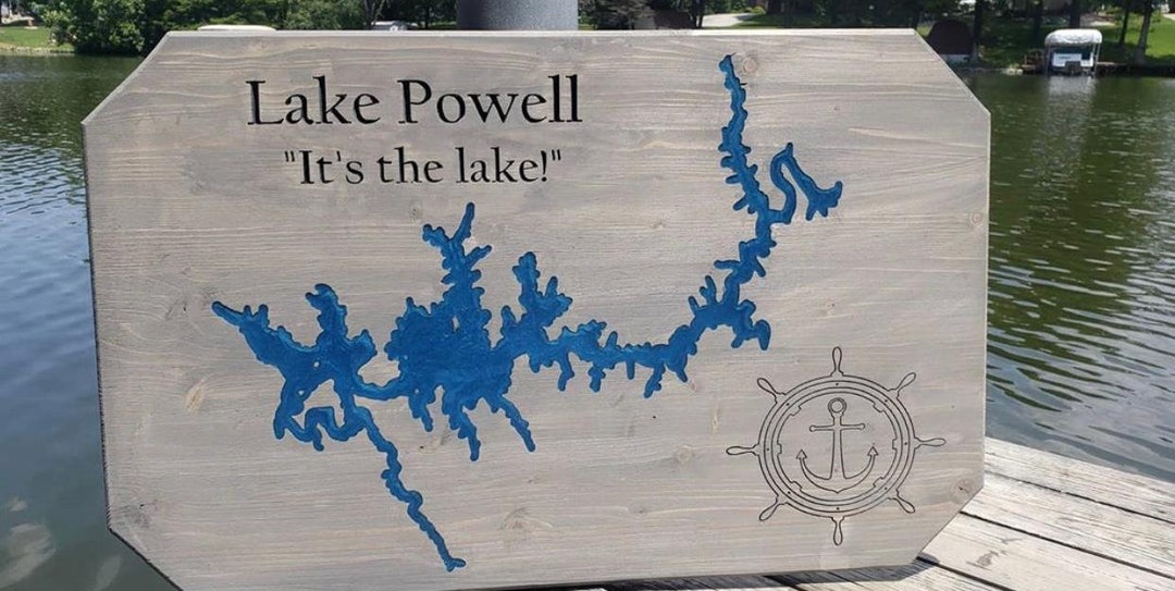 Personalized Lake Sign, Completely Customizable, Home Decor Art Lake ...