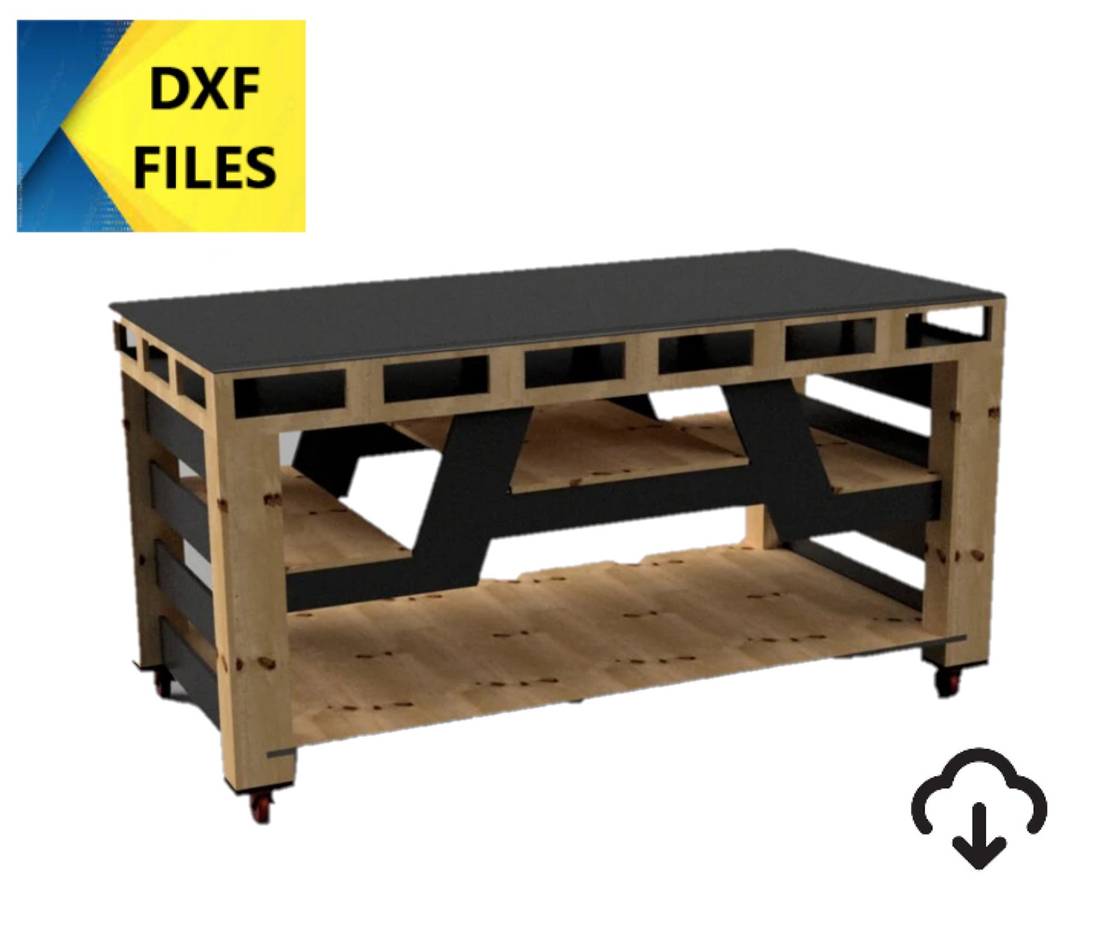 Shop Work Table Dxf Files, Cnc Dxf Shop File for Workbench, Rolling ...