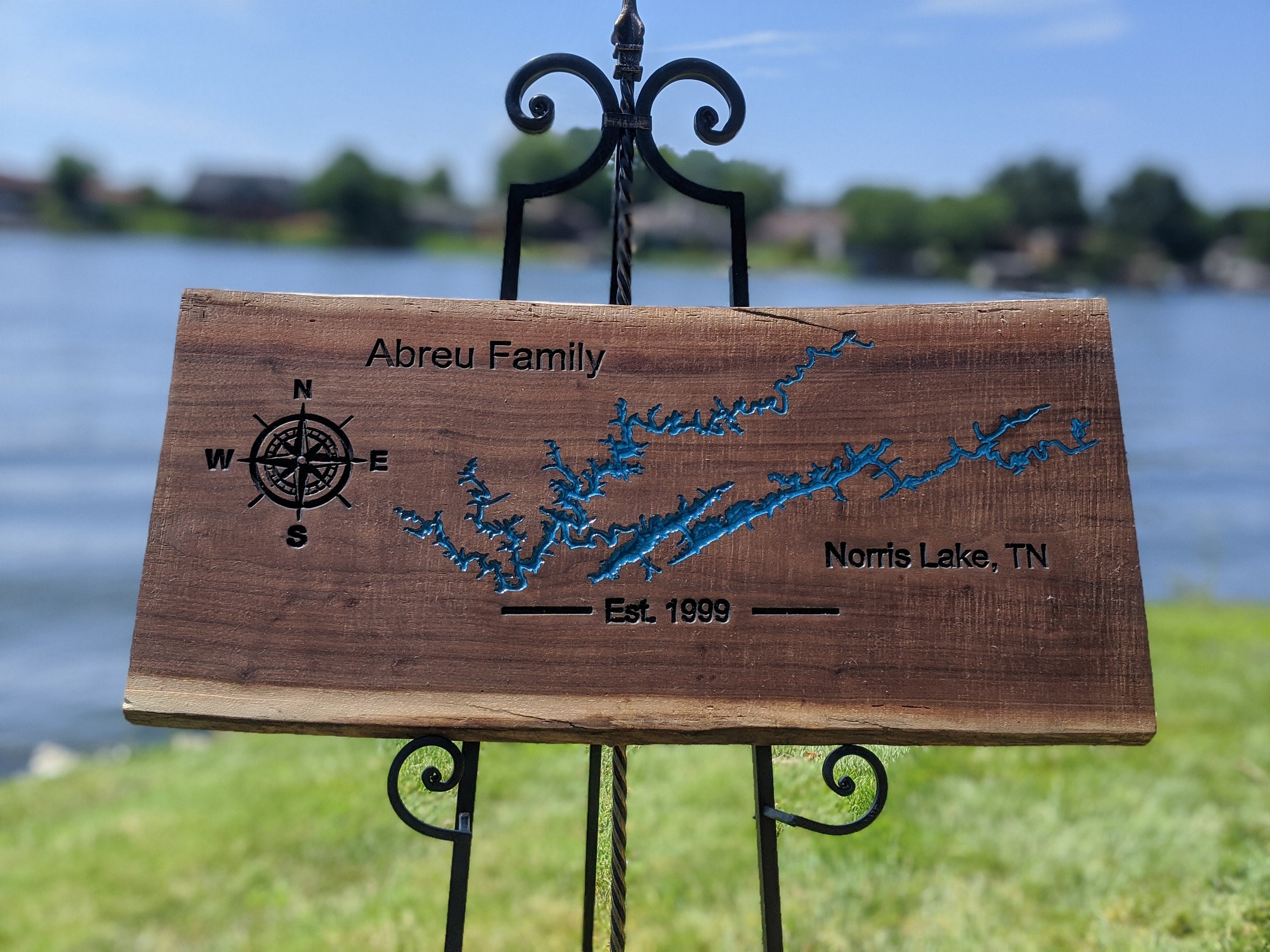 Lakehouse Signs Home Decor, Cnc Engraved, Lived Edge Lake Sign, Live ...