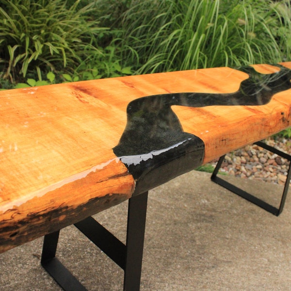 Live Edge Bench - Etsy