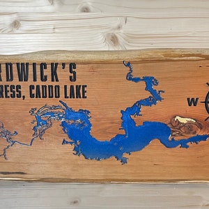 Lake Sign Lake Wall Art Completely Customizable Any Lake - Etsy