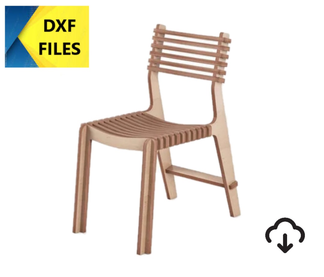 Cnc Dxf File Parametric Chair Cnc Furniture Cut Files Chair - Etsy