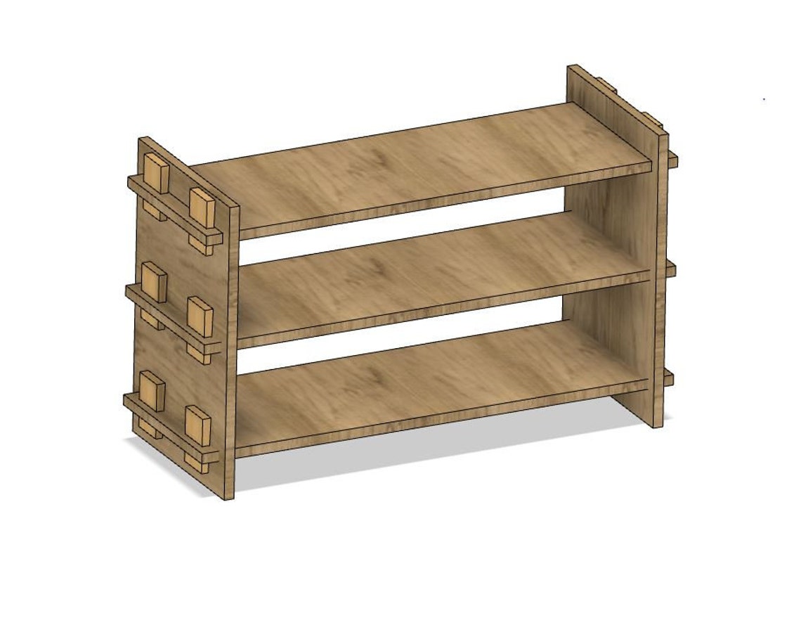 Plywood Bench Dxf File, Cnc Dxf Bench File, Display Rack Dxf File, 3ft ...