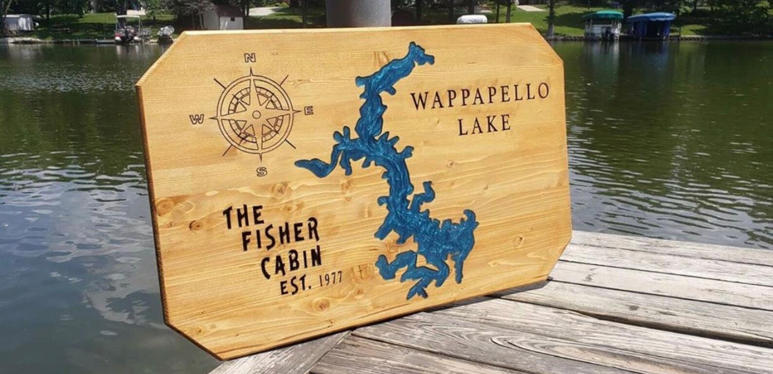 Personalized Lake Sign, Completely Customizable, Home Decor Art Lake ...