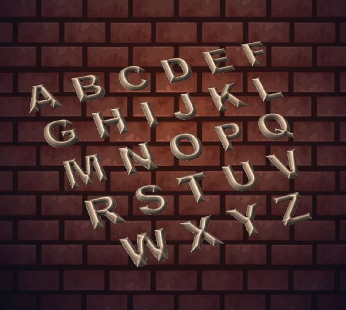 Prismatic Letters, Alphabet Prismatic Letters, 3d Letters, Cnc Cut File ...