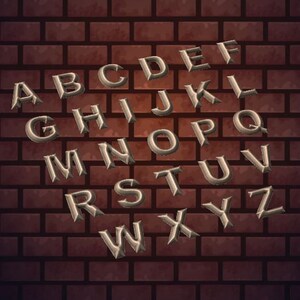 Prismatic Letters, Alphabet Prismatic Letters, 3d Letters, Cnc Cut File ...