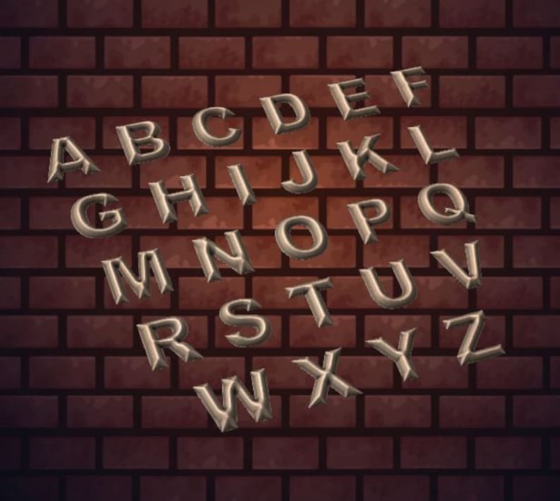 Prismatic Letters, Alphabet Prismatic Letters, 3d Letters, Cnc Cut File ...