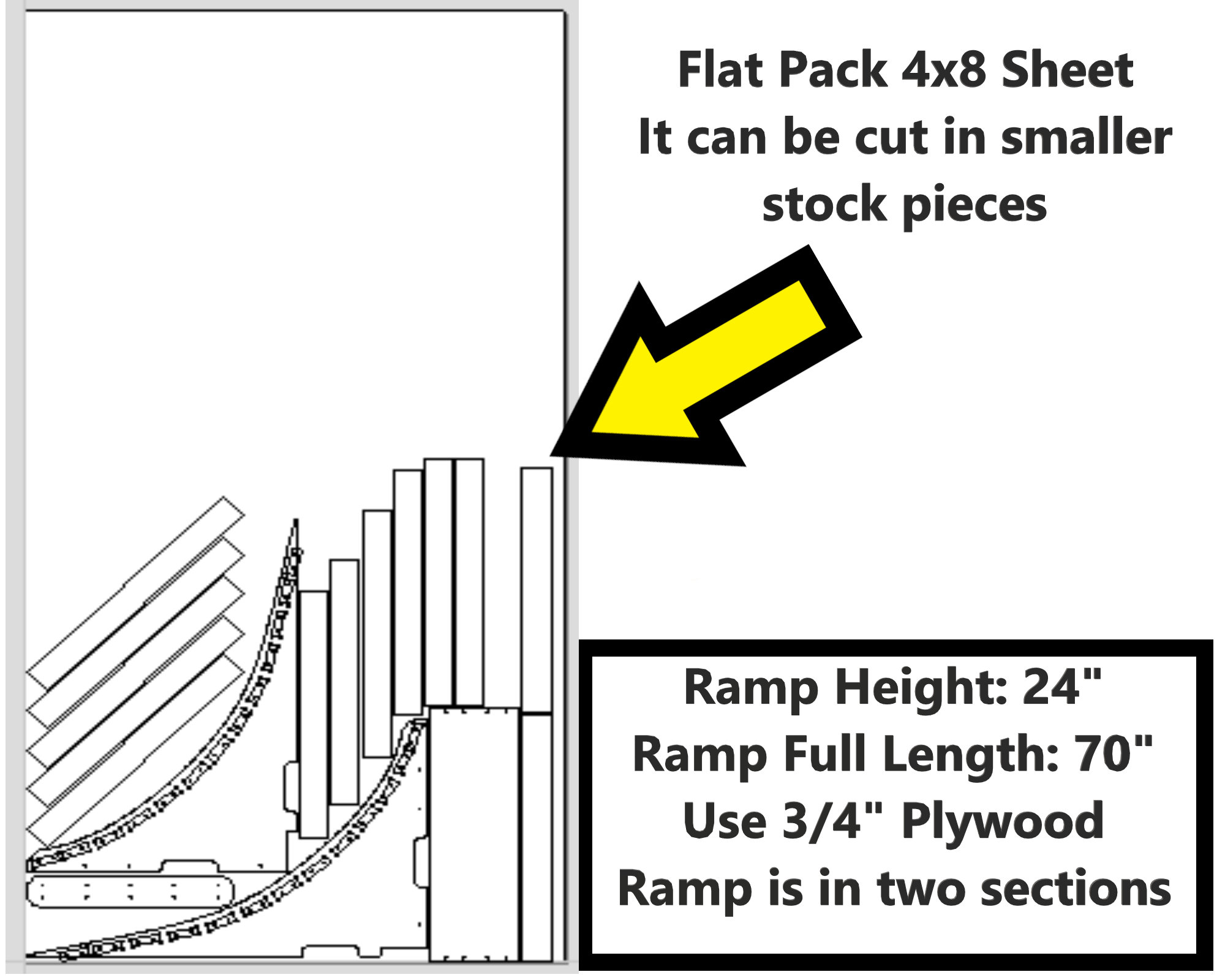 Dxf Bike Ramp 2ft Tall , Bike Ramp Builds Vcarve File, Dxf File, Svg ...