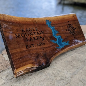 Lake Sign Lake Wall Art Completely Customizable Any Lake - Etsy