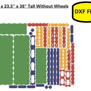 Work Table Dxf Files, 72" X 23.5" X 38" Tall, Cnc Dxf Shop File for ...
