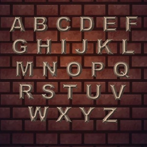 Prismatic Letters, Alphabet Prismatic Letters, 3d Letters, Cnc Cut File ...