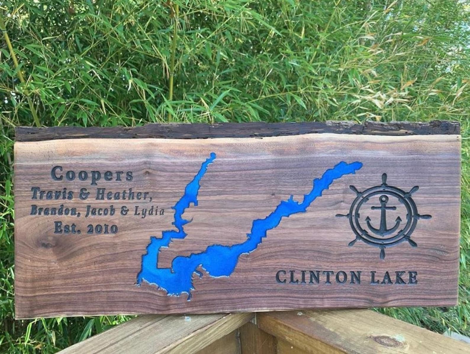 Lakehouse Signs Home Decor Cnc Engraved Lived Edge Lake - Etsy