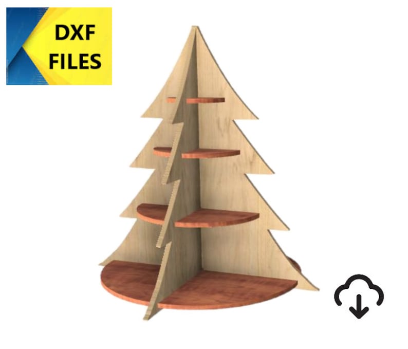 Christmas Tree Shelf Dxf File, Dxf Christmas Cnc Cut File, Cnc Cut File ...