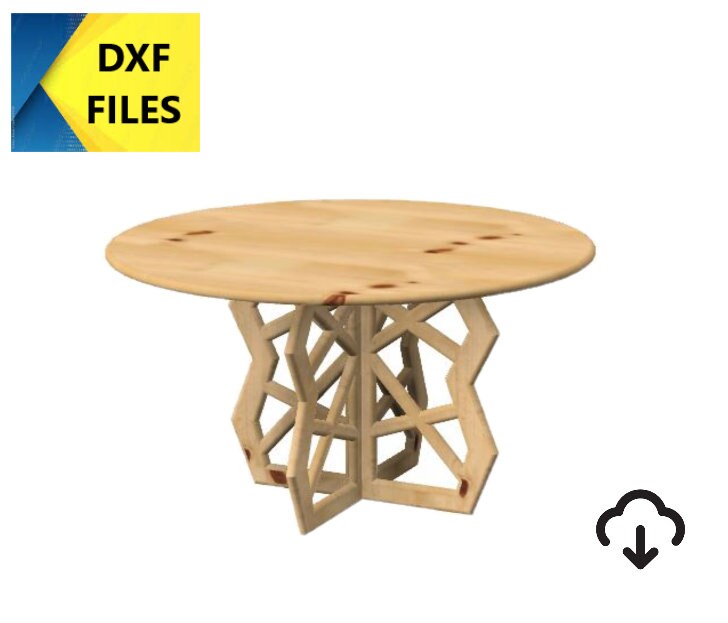 Coffee Table Dxf File Table Cnc Cut File Stand Foot Stool - Etsy