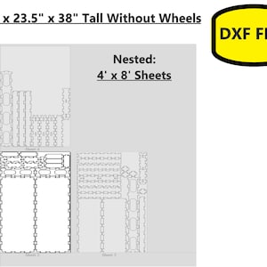 Work Table Dxf Files, 72" X 23.5" X 38" Tall, Cnc Dxf Shop File for ...