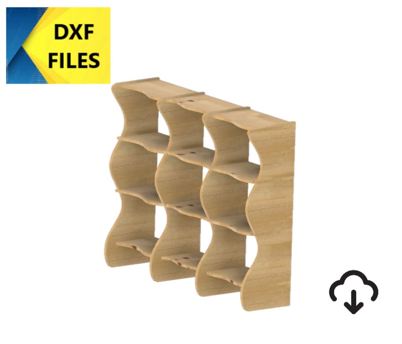 Cnc Dxf File, Dxf File Bookshelf, Cnc Furniture Cut Files, Cut Files ...