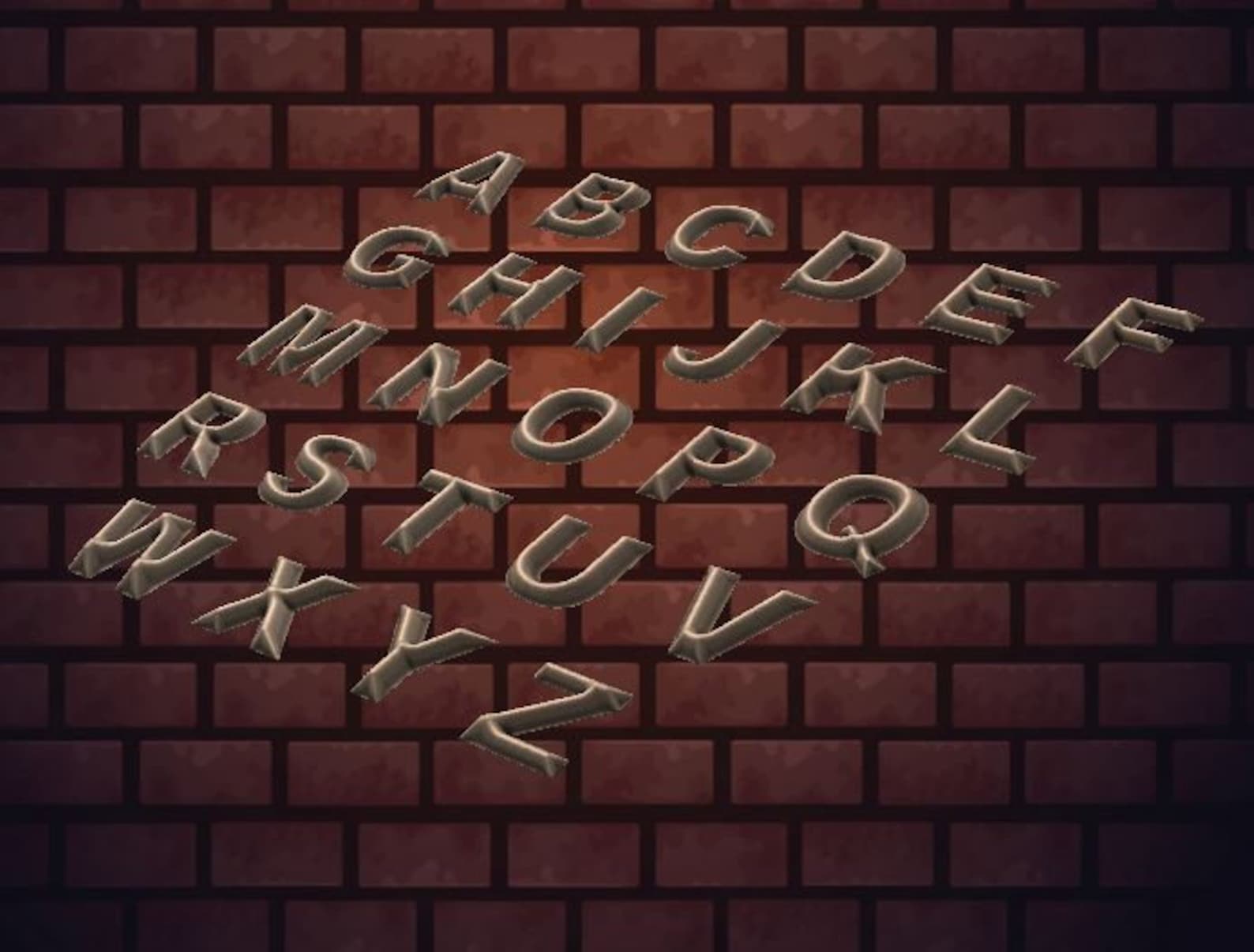 Prismatic Letters, Alphabet Prismatic Letters, 3d Letters, Cnc Cut File ...