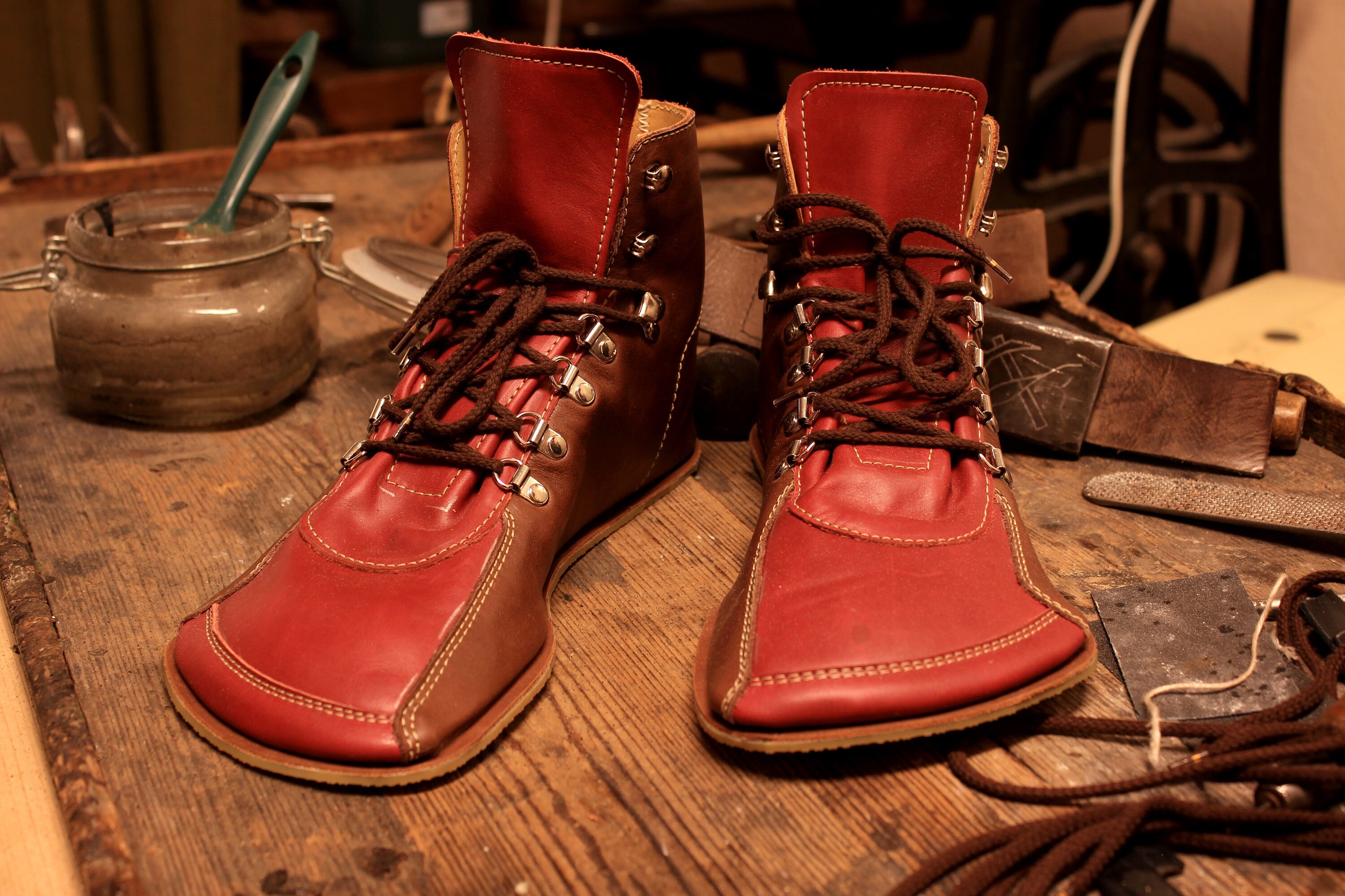 Model 6 Leather Barefoot Shoes From the Shoemaker Mid Cut - Etsy