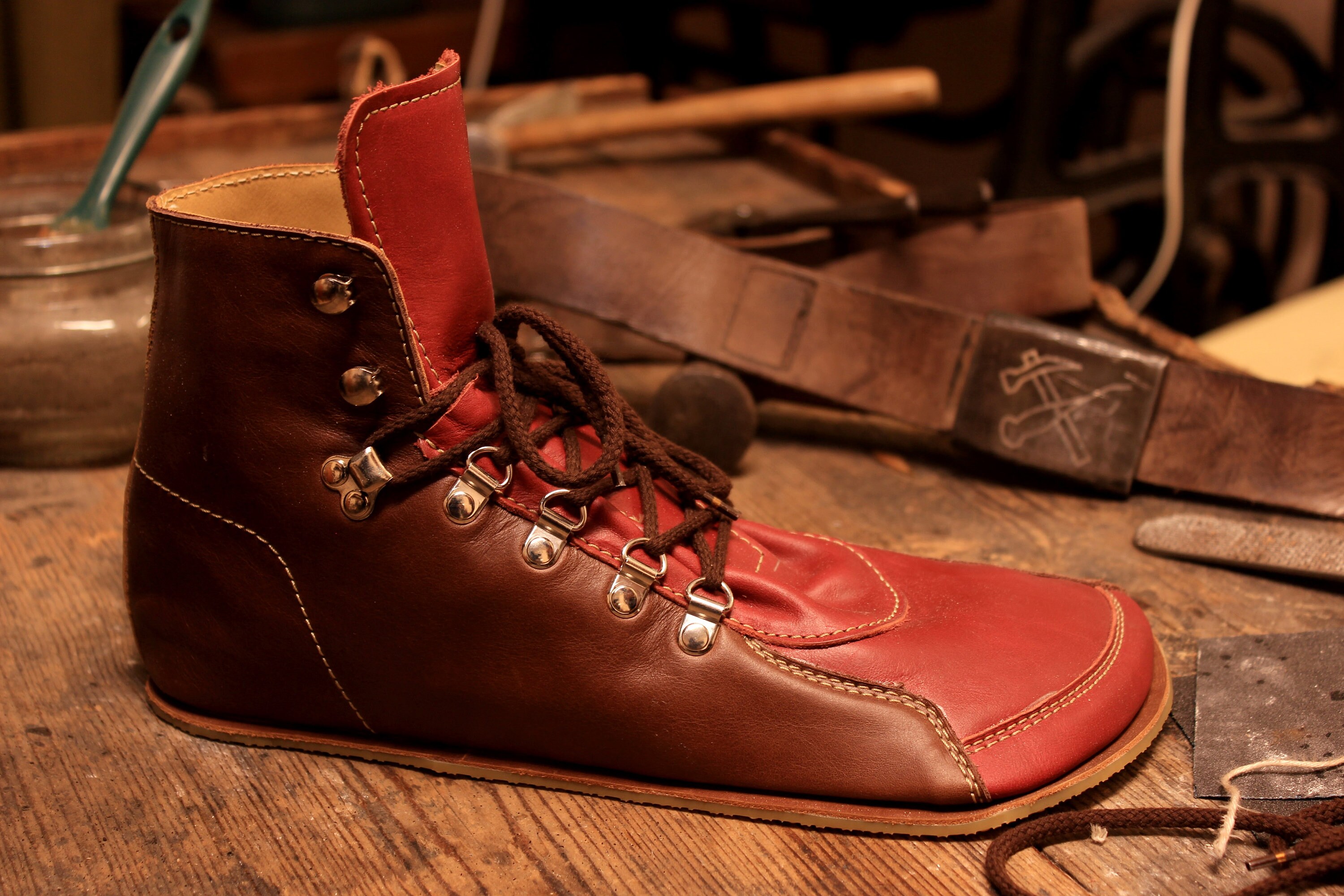 Model 6 Leather Barefoot Shoes From the Shoemaker Mid Cut - Etsy