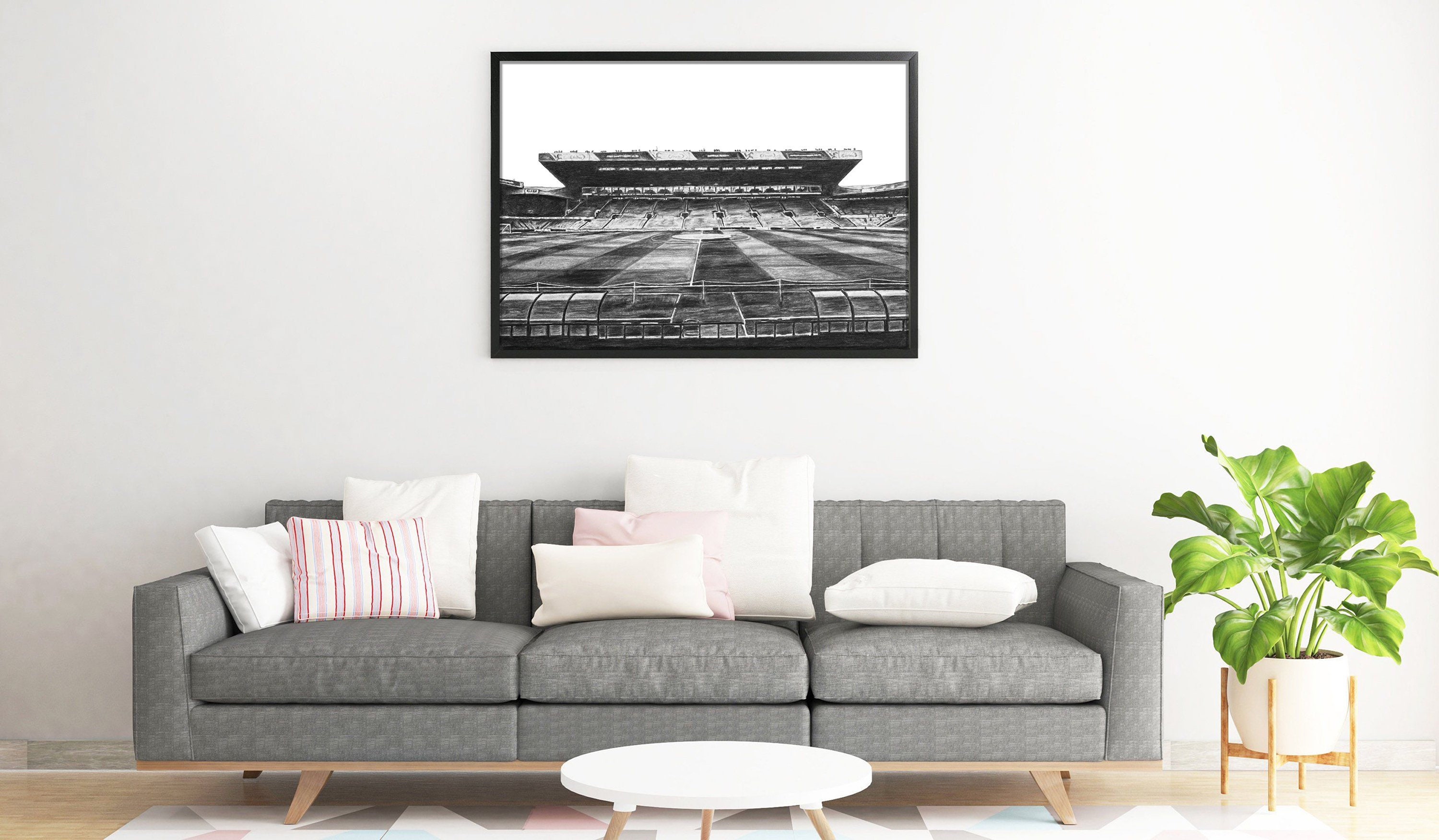 Buy Elland Road - A1 / A2 / A3 Print of an Original Drawing - Charcoal ...