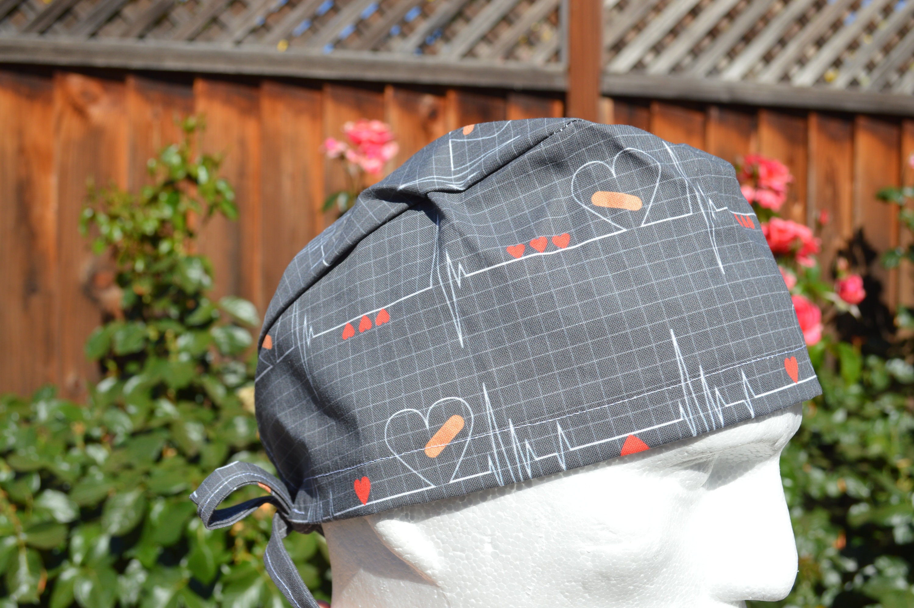 QRS Wave With Love Mens Surgical Scrub Cap 3 - Etsy