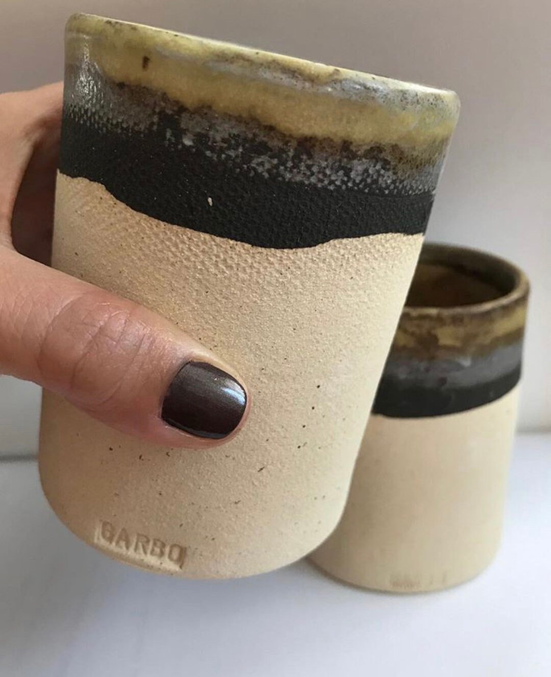 Ceramic Cups Set Two Pieces, Decorative and / or Utilitarian as Vase ...