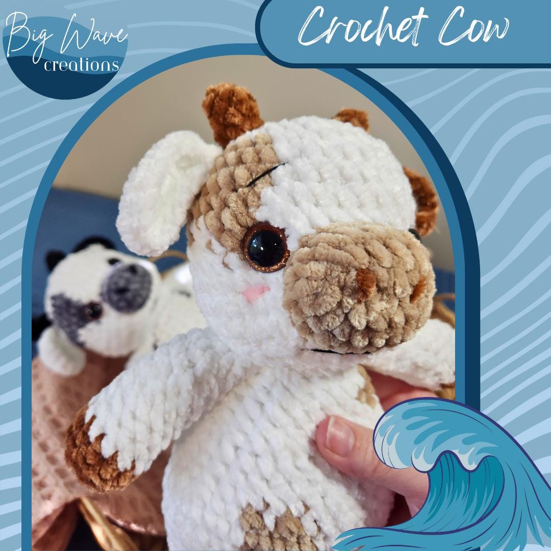 Crochet Cow | Medium Size | Customizable | Made to Order - Etsy