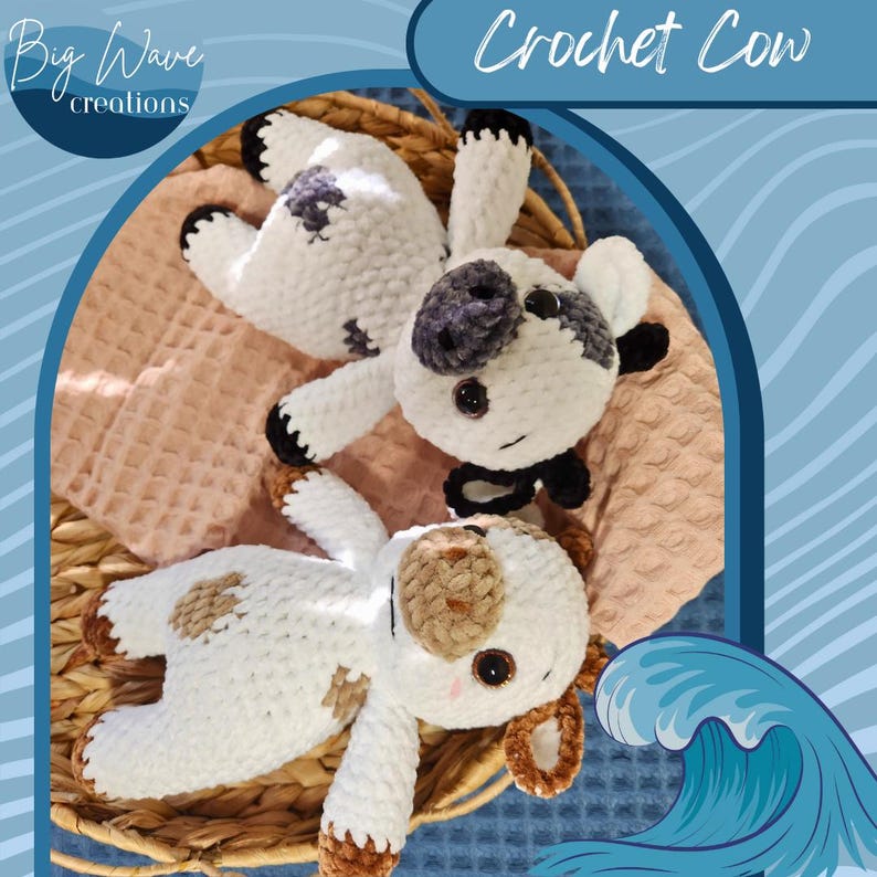 Crochet Cow | Medium Size | Customizable | Made to Order - Etsy