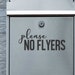 No Flyers Please Vinyl Decal for Wall Mount Mailbox Sign - Etsy Canada